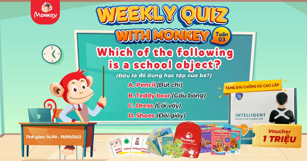 Thể lệ chương trình "Weekly Quiz With Monkey - Tuần 3"